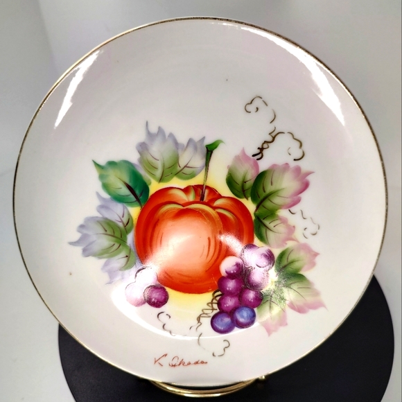Accents | Vintage Ucagco Decorative Wall Plate Handpainted Fruit Motif ...